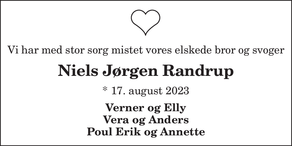 Dødsannonce for Niels Jørgen Randrup | Nordjyske.dk