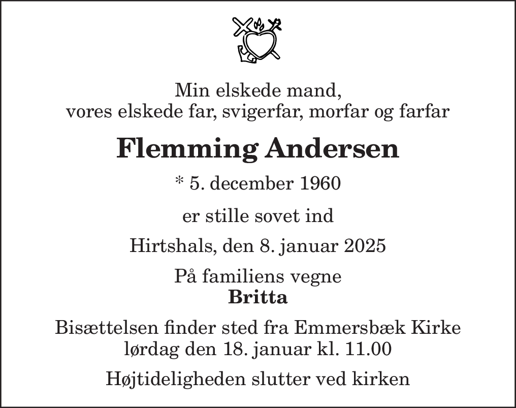 Dødsannonce for Flemming Andersen | Nordjyske.dk