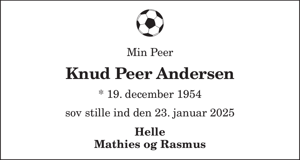Dødsannonce for Knud Peer Andersen | Nordjyske.dk