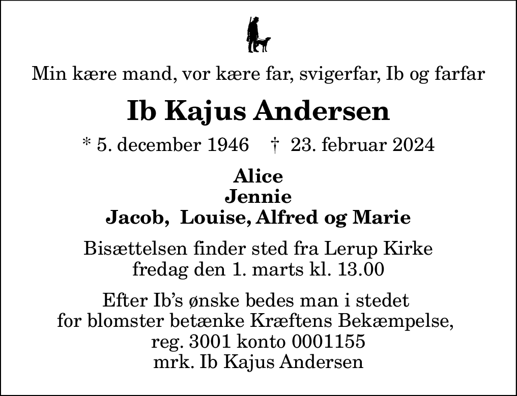 Dødsannonce for Ib Kajus Andersen | Nordjyske.dk