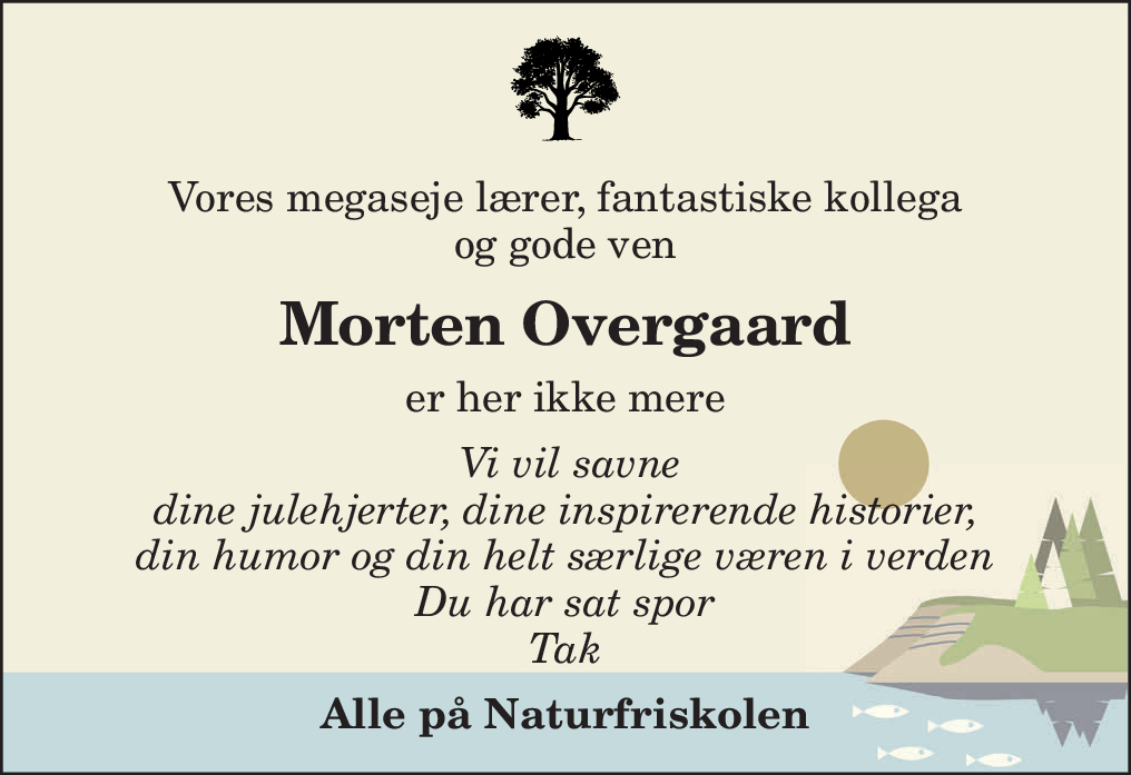 Dødsannonce for Morten Overgaard | Nordjyske.dk