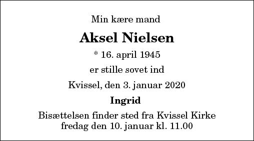 Dødsannonce for Aksel Nielsen | Nordjyske.dk