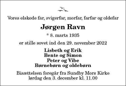 Dødsannonce for Jørgen Ravn | Nordjyske.dk