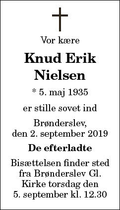 Dødsannonce for Knud Erik Nielsen | Nordjyske.dk