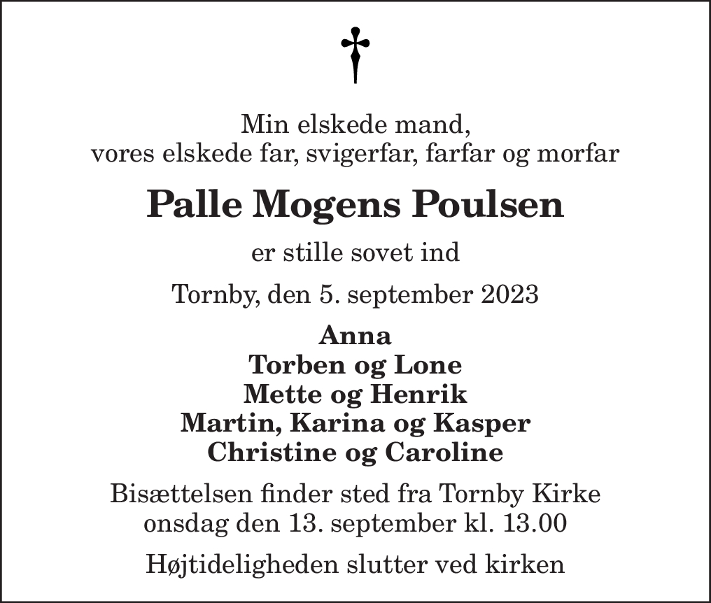 Dødsannonce for Palle Mogens Poulsen | Nordjyske.dk