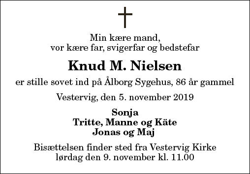 Dødsannonce for Knud M. Nielsen | Nordjyske.dk