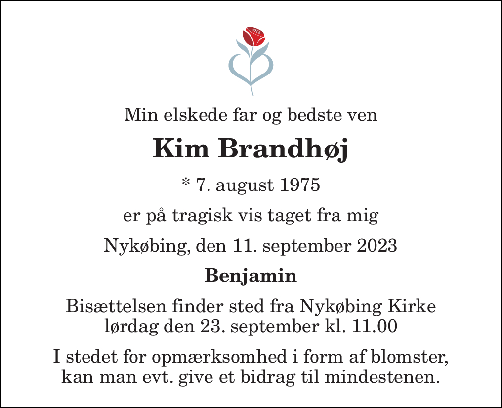 Dødsannonce for Kim Brandhøj | Nordjyske.dk