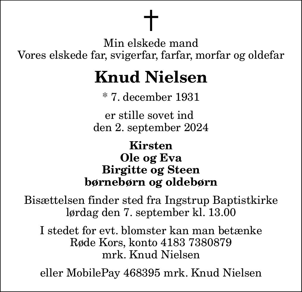 Dødsannonce for Knud Nielsen | Nordjyske.dk