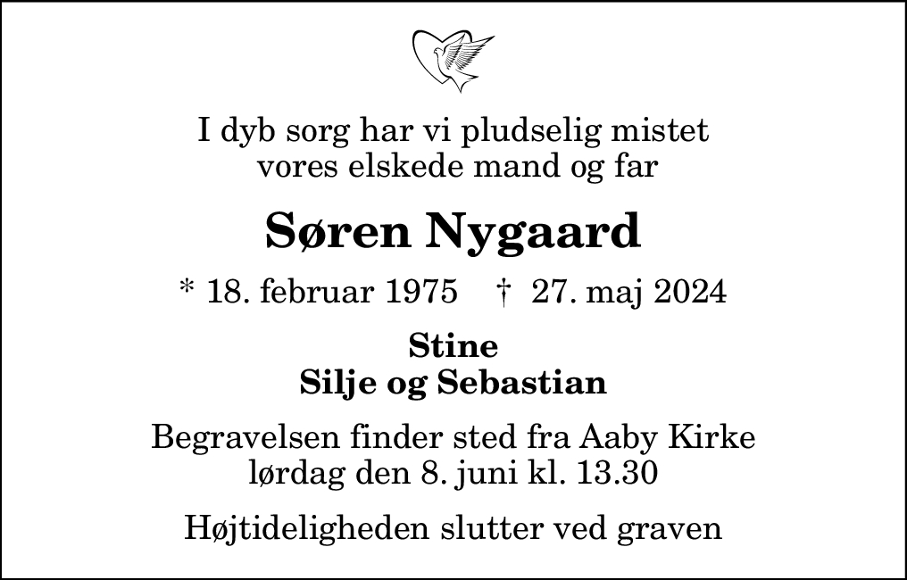 Dødsannonce for Søren Nygaard | Nordjyske.dk