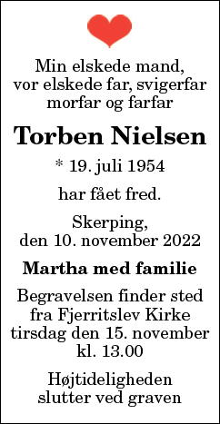 Dødsannonce for Torben NIelsen | Nordjyske.dk